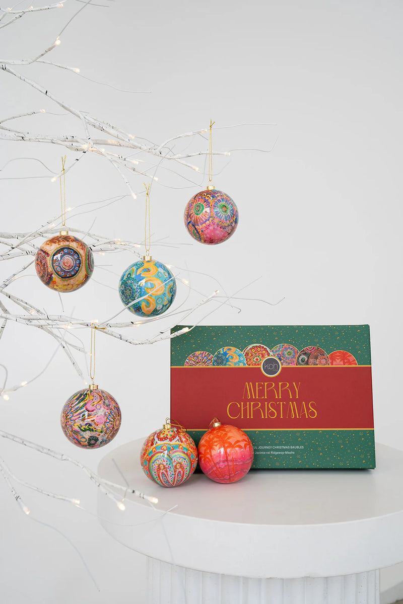 Aboriginal Beautiful Journey 6 Pack Baubles – Kinya Lerrk