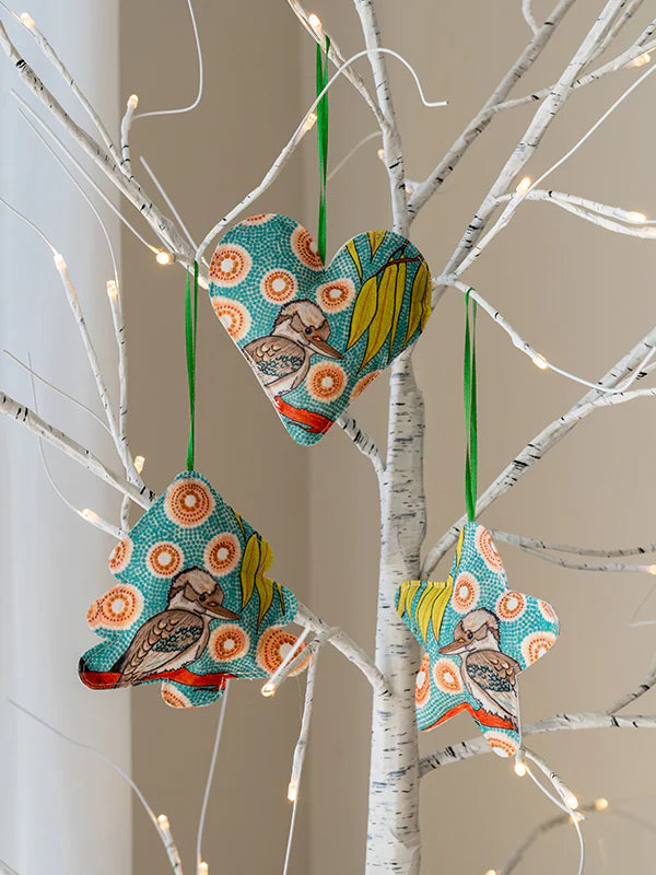 Aboriginal Kookaburra 3Pack Christmas Ornaments – Kinya Lerrk
