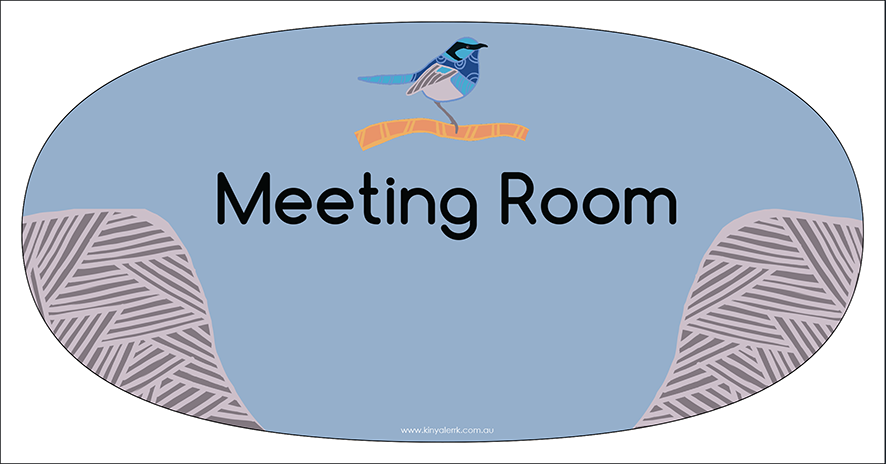 Blue Wren Room Name Plaque – Kinya Lerrk